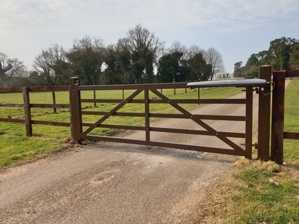 Steel Five Bar Automatic Gates - April 2020 Thetford - Climate Autogates