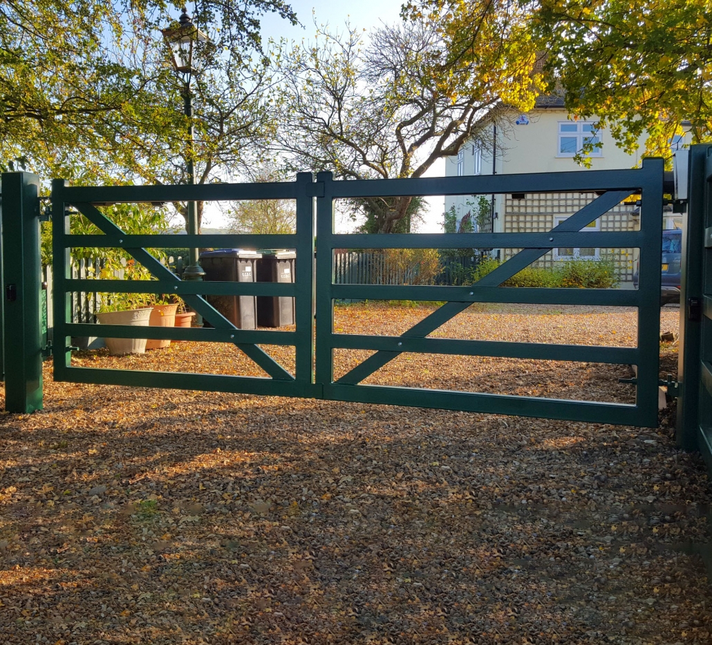 Steel Five Bar Double Leaf Gates - October 2018 Great Bradley, Suffolk