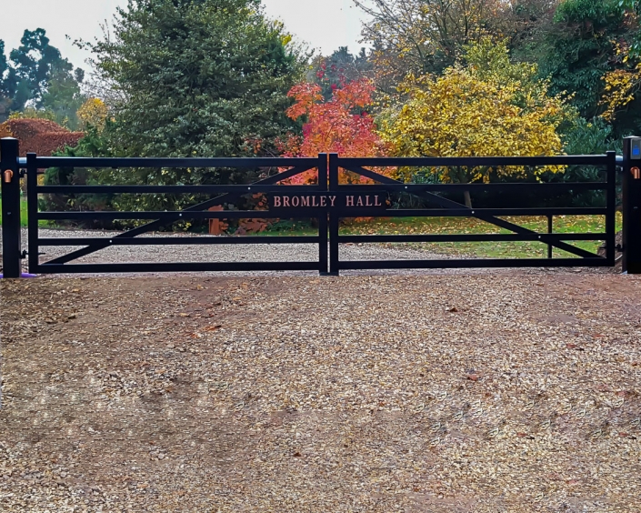 Steel Five Bar Automatic Gates - Much Hadham 2018