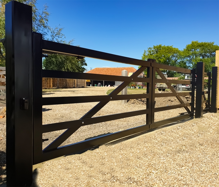 Steel Five Bar Gates - August 2020 Broomfield Essex - Climate Autogates