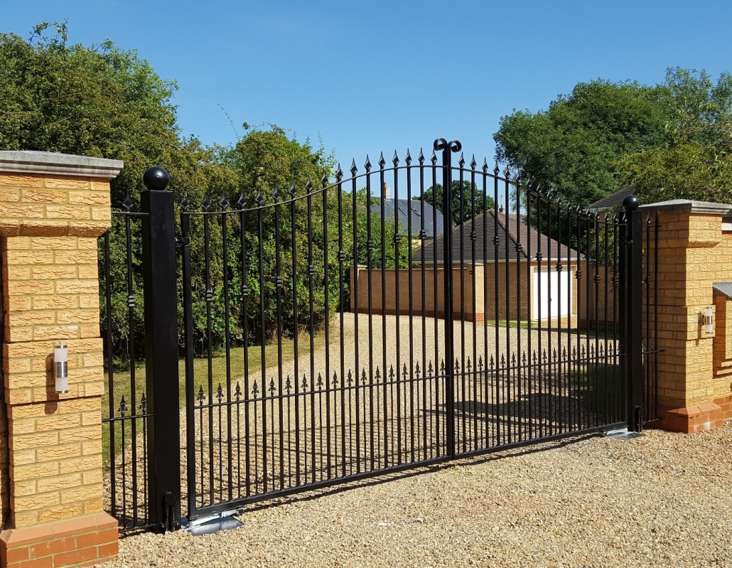 Saffron Arched Design Automatic Gates - August 2016 Cambridge