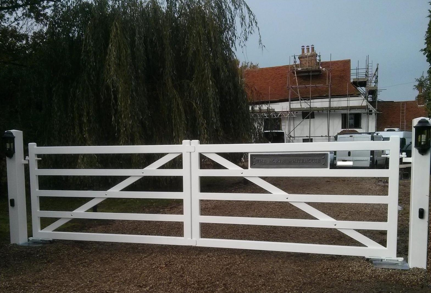 Steel Five Bar Automatic Gates - November 2013 Chelmsford