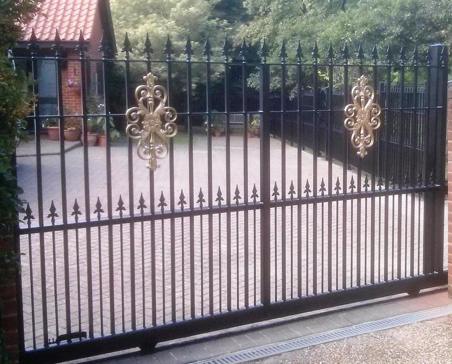 Bespoke Wrought Iron Style Sliding Gate - September 2013 Bury St Edmunds