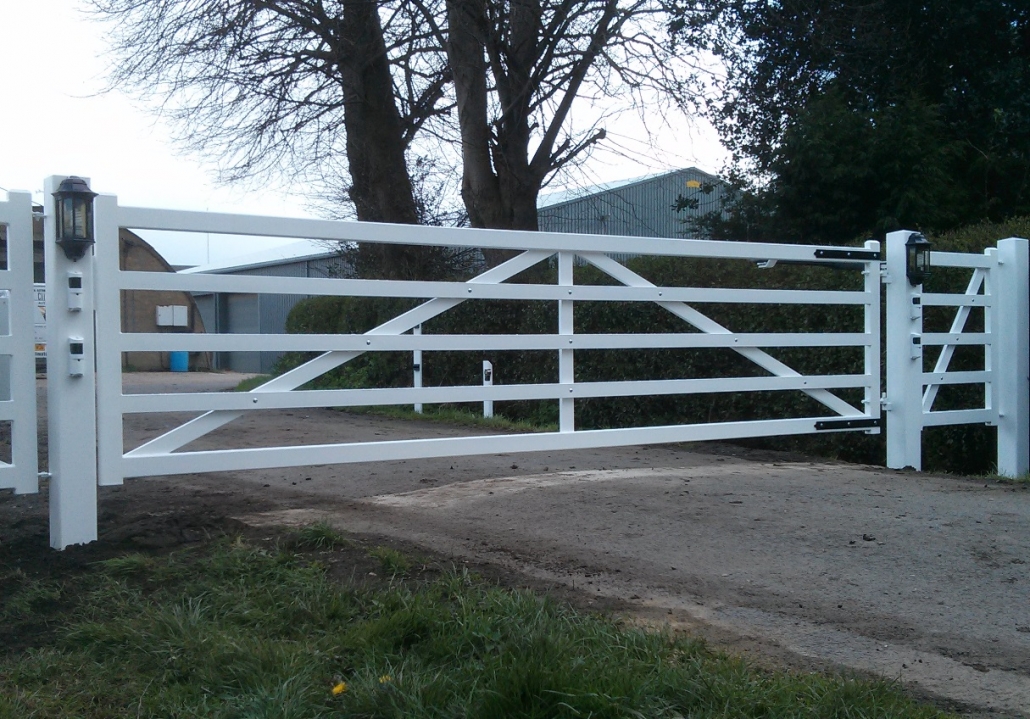 Steel Five Bar Automatic Gates - April 2013 March, Cambridgeshire