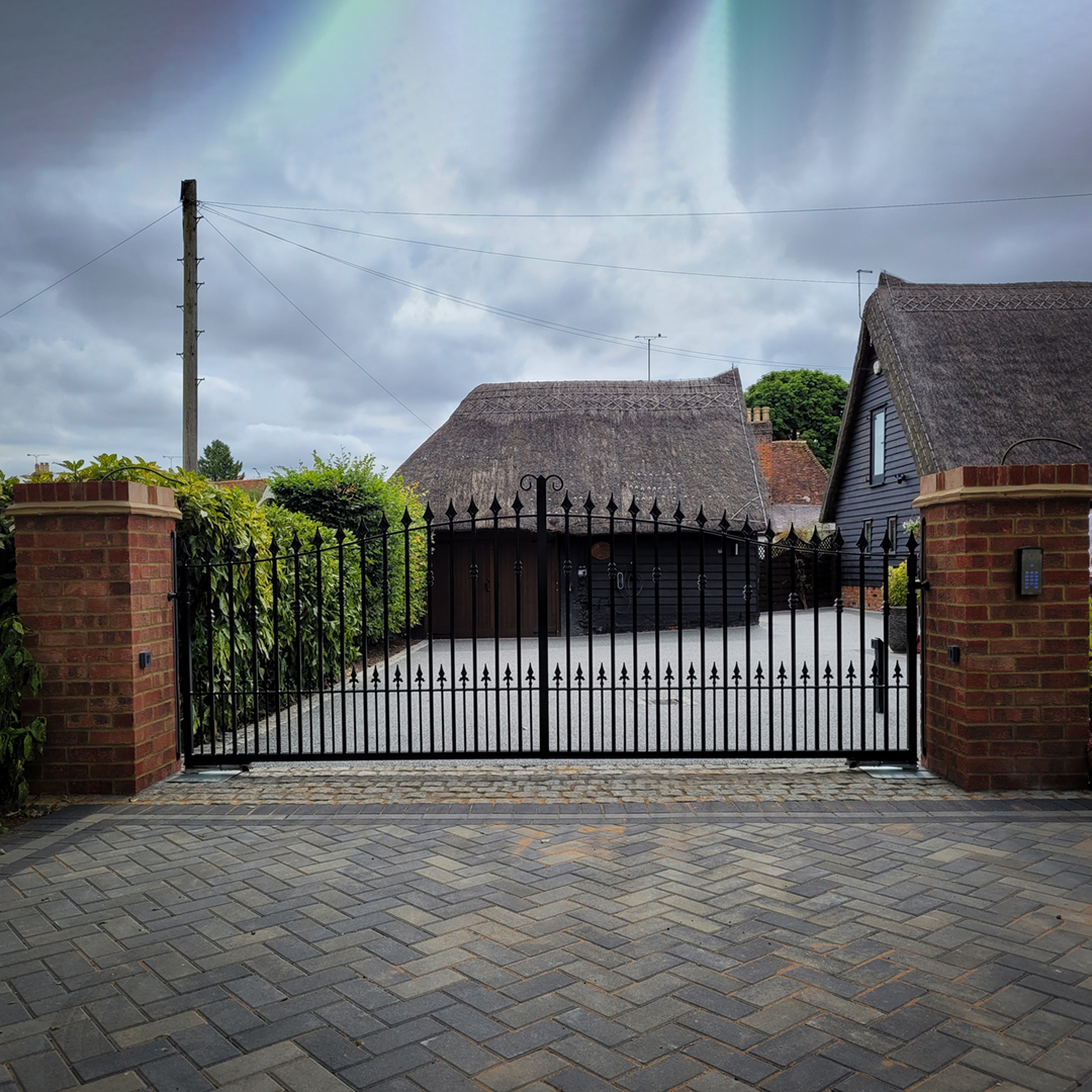 Saffron Arched Design Automatic Gates - July 2022 Little Hadham ...